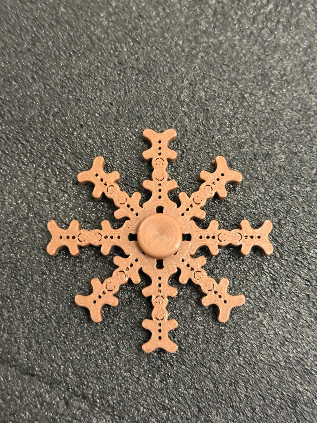 3D Printer Files | 3MF File | Snowflake gingerbread man fidget spinner ...