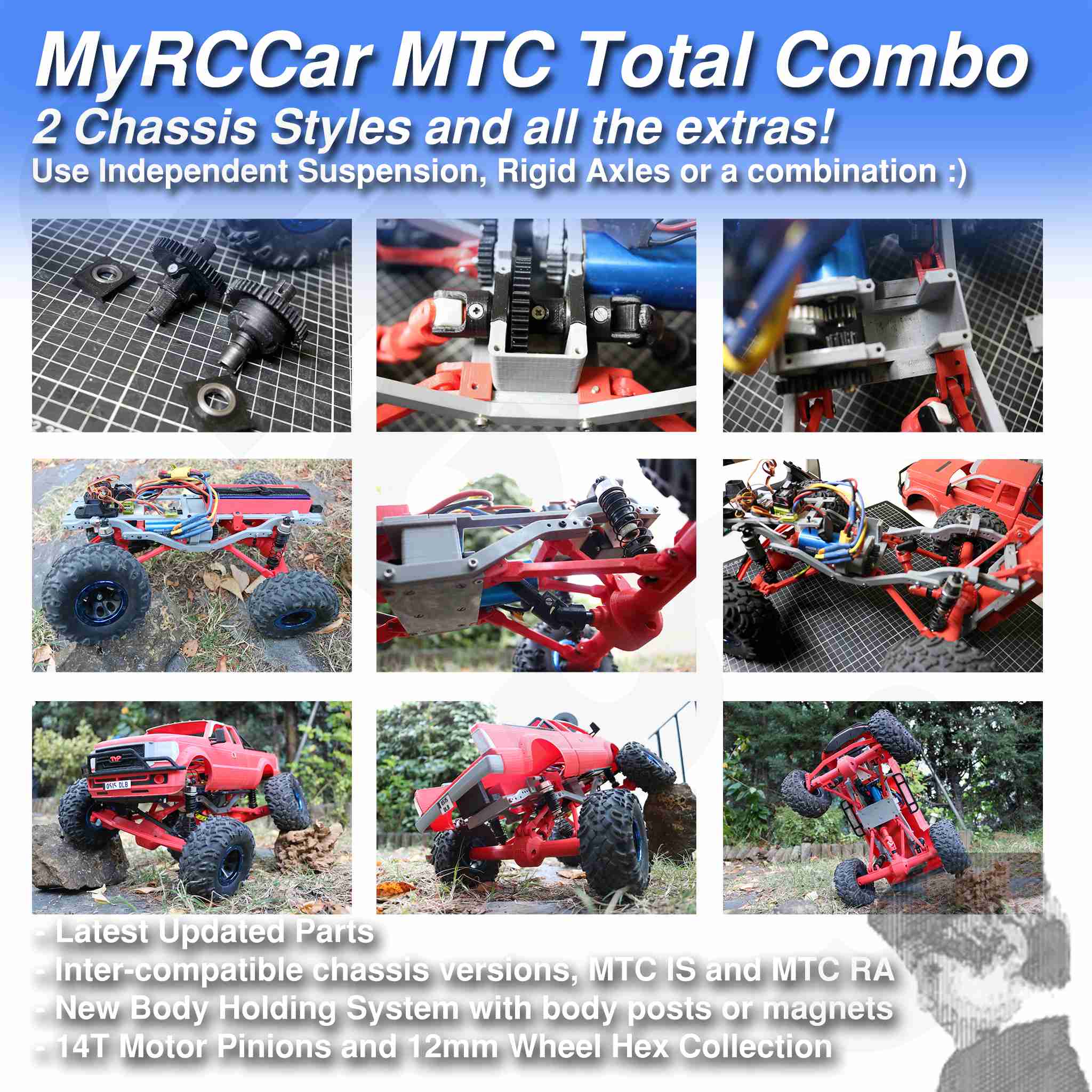 MyRCCar MTC Total RC Chassis for 1/10 Monster Crawler RC Car | 3D ...