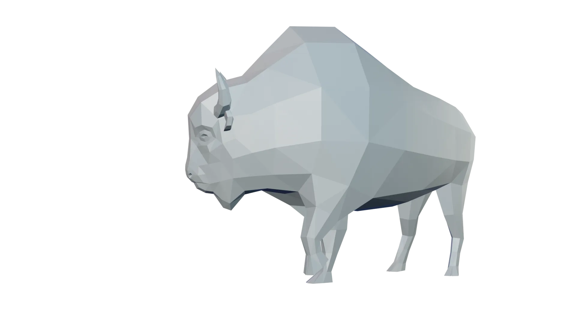 Characters & Creatures STL Download - Low Poly Bisonby RyKa 3D
