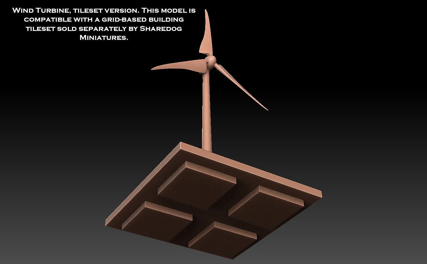 Props & Terrain STL Download - Wind Turbine Enerconby user2392712116