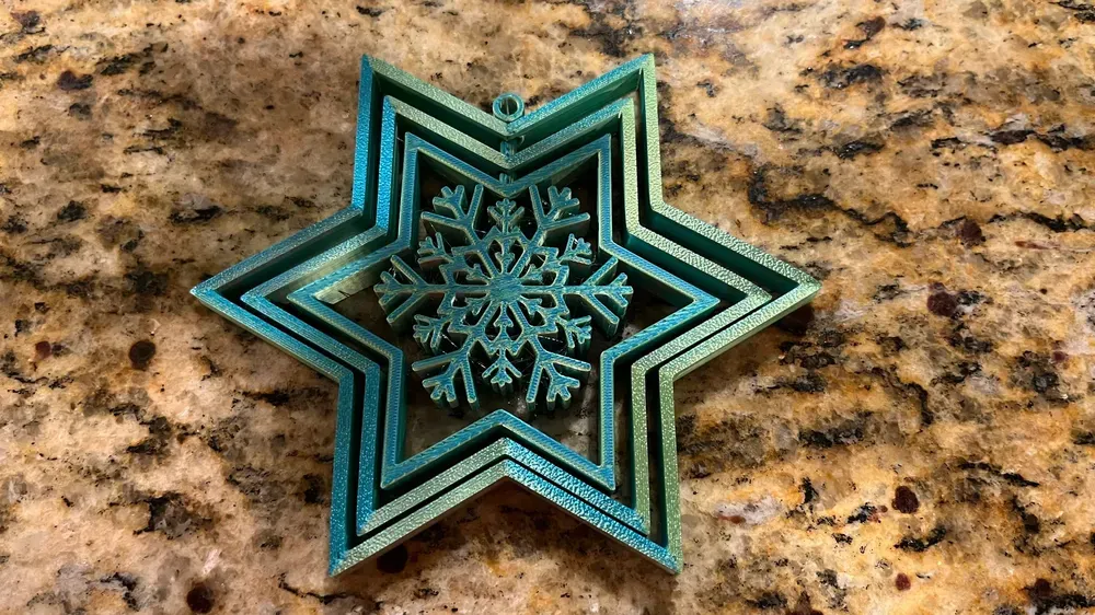 3D Printer Files | 3MF File | Snowflake+spinning | Creality Cloud