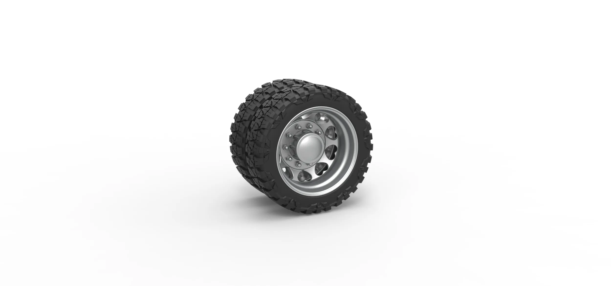 Vehicles & Machinery STL Download - Rear semi wheel for pickup Version ...