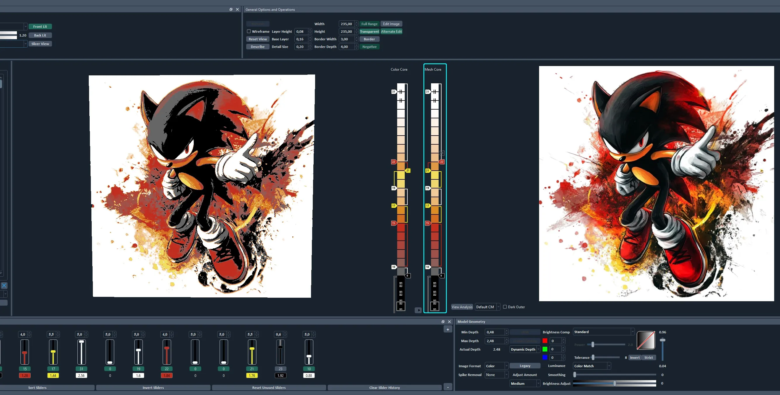 3D Printer Files | 3MF File | Sonic Hueforge - Shadow | Creality Cloud