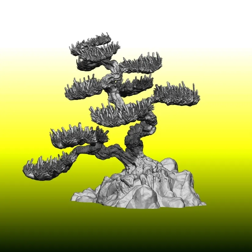 Architecture & Landscape STL Download - Japanese garden tree 6by figures3d