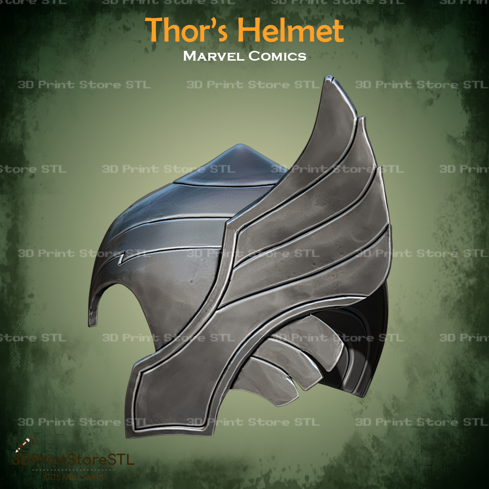 Thor Helmet Cosplay Marvel - STL File | 3D models download | Creality Cloud