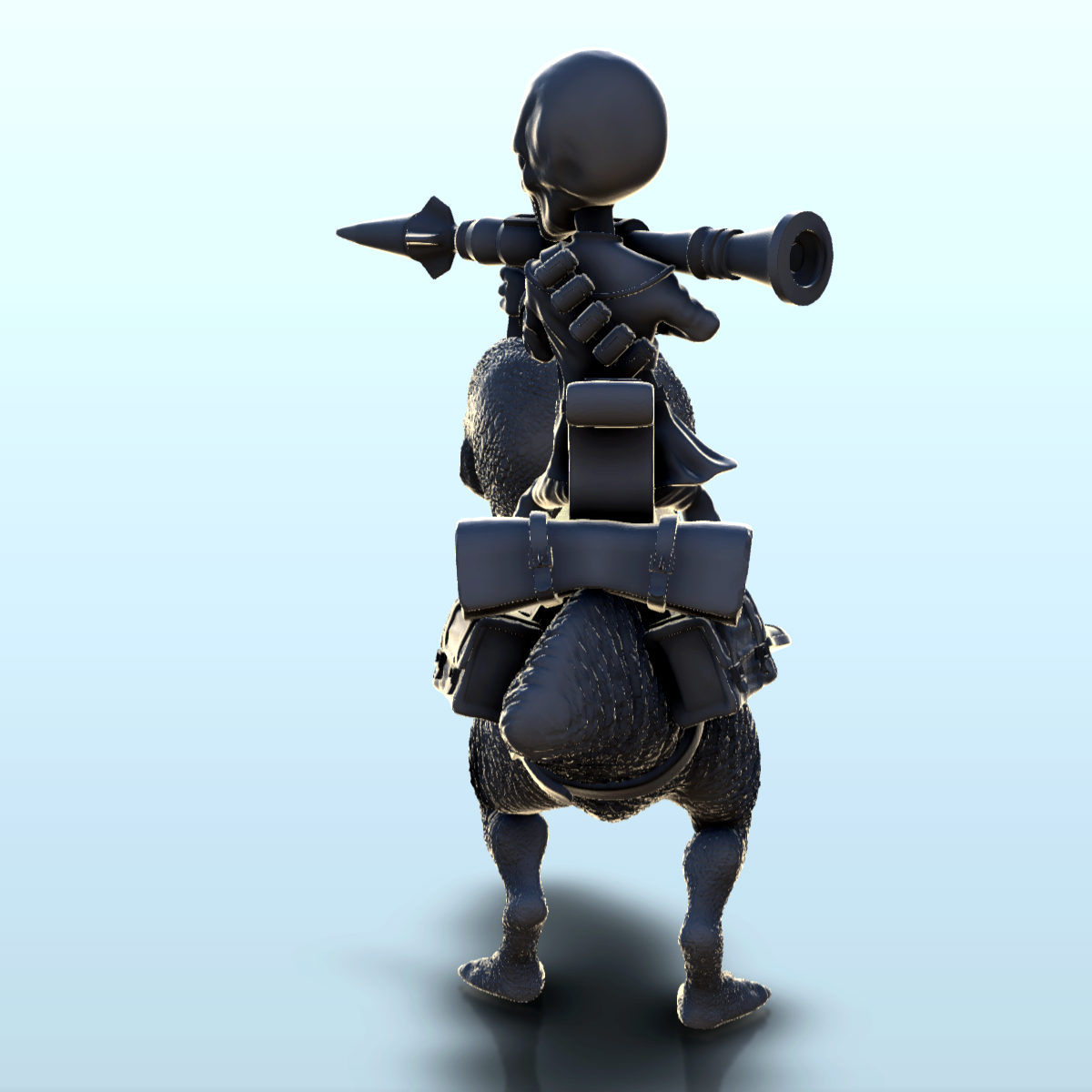 Alien with rocket mounted on two-legged animal (20) (+ pre-s | 3D ...