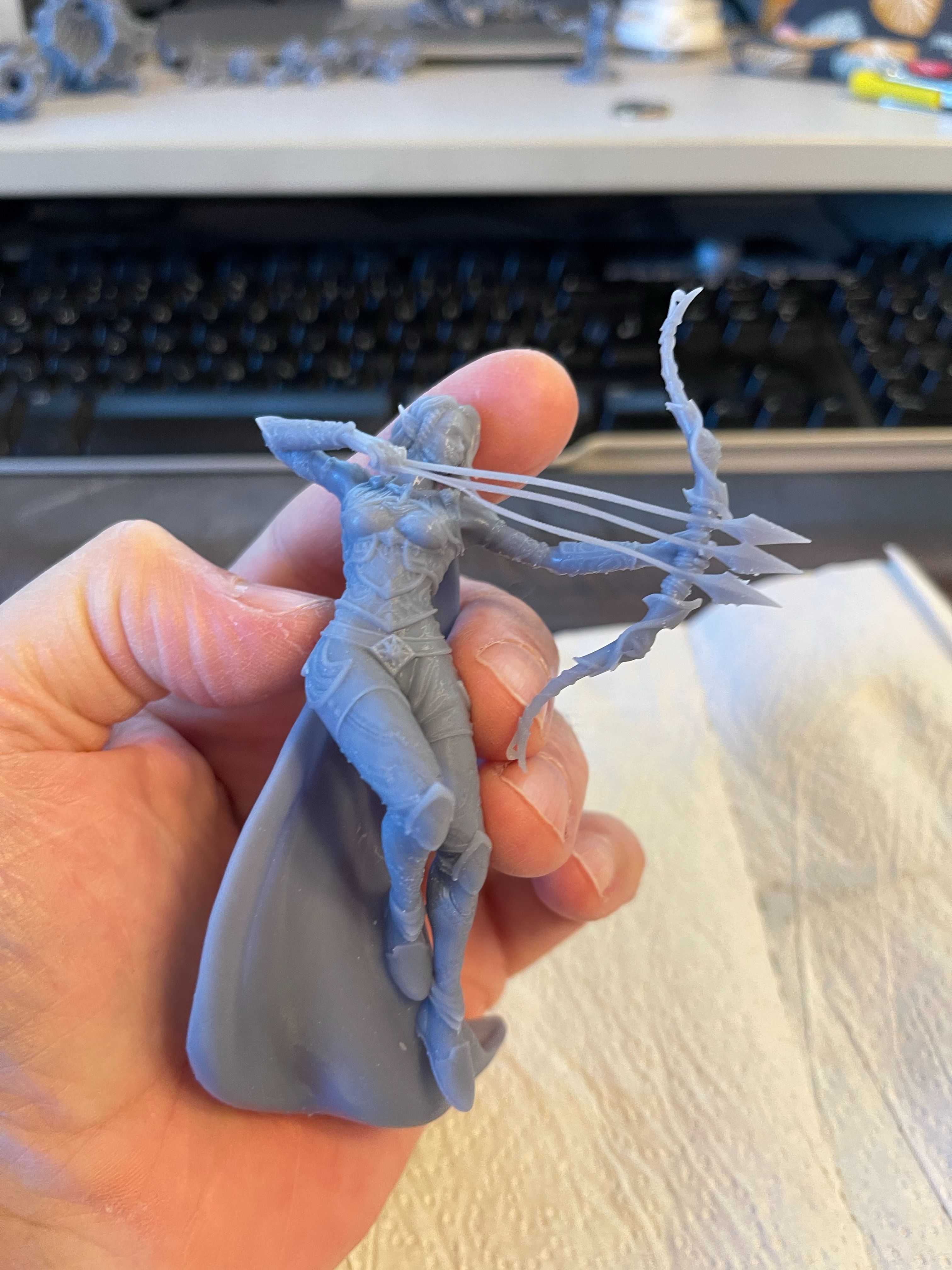 Printed with AnyCubic M5s using AnyCubic High Speed Resin. Took 2hrs 15min. for the 75mm model ...