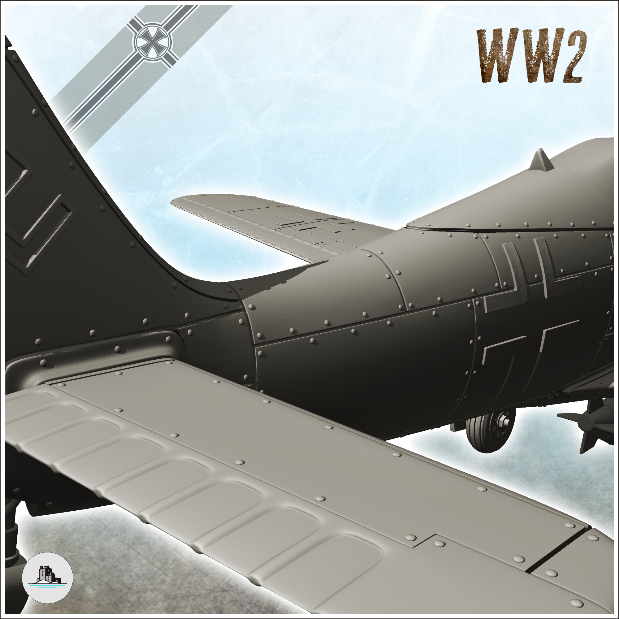 Focke-Wulf Fw 190 - WW2 Terrain plane aircraft diaroma | 3D models ...