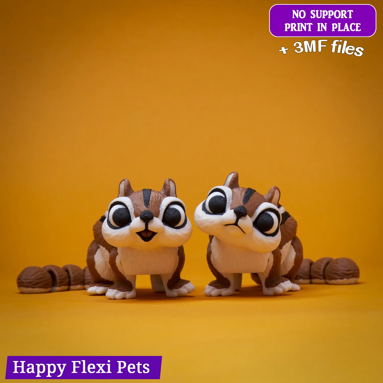 Other STL Download - Chipmunk the flexi toyby Happy Flexi Pets