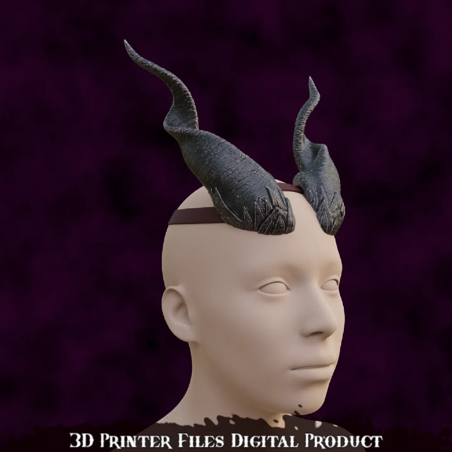 Cosplay STL Descarga - Tiefling Minotaurus Spirals Cosplay Horns ...