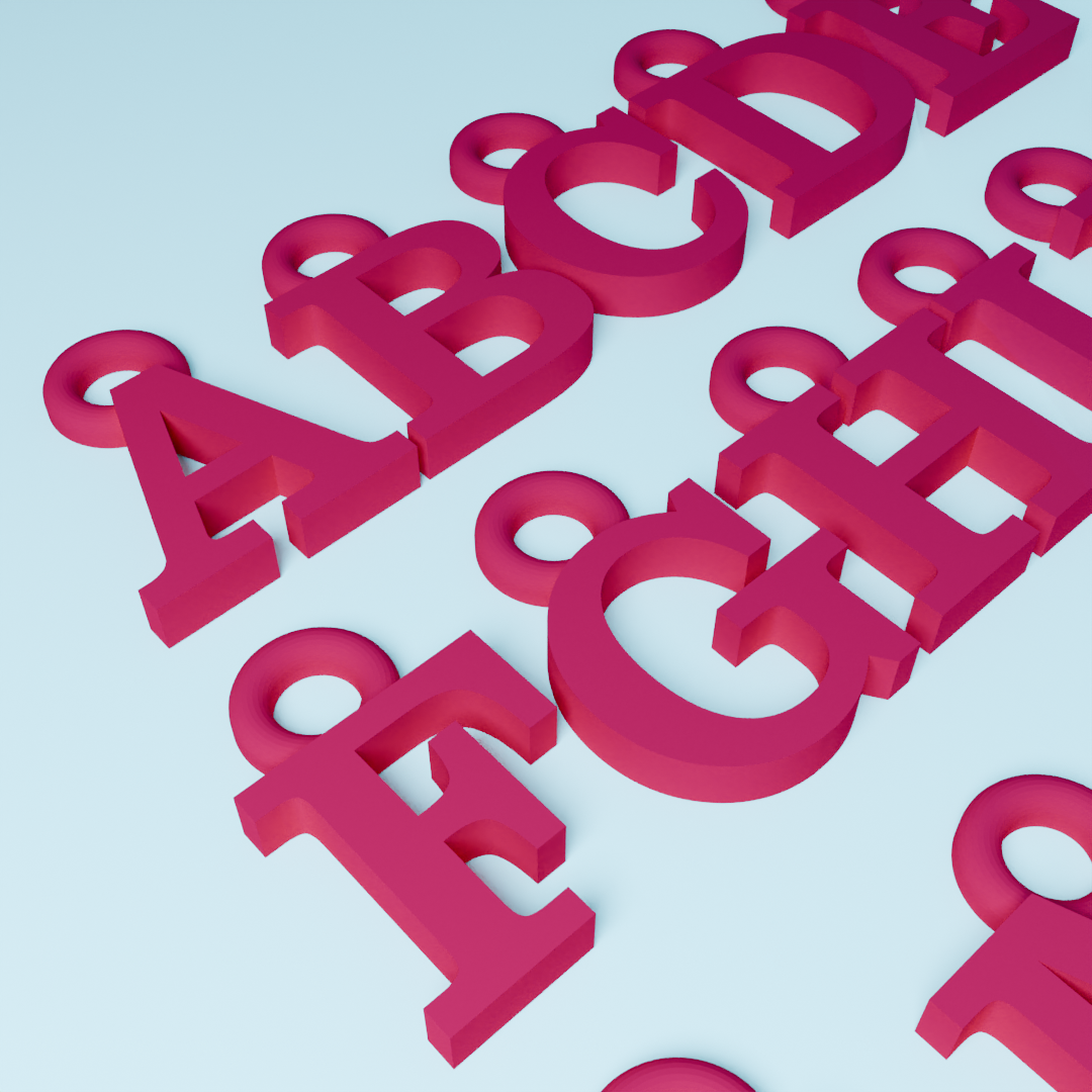 keychains/pendants alphabet | 3D models download | Creality Cloud