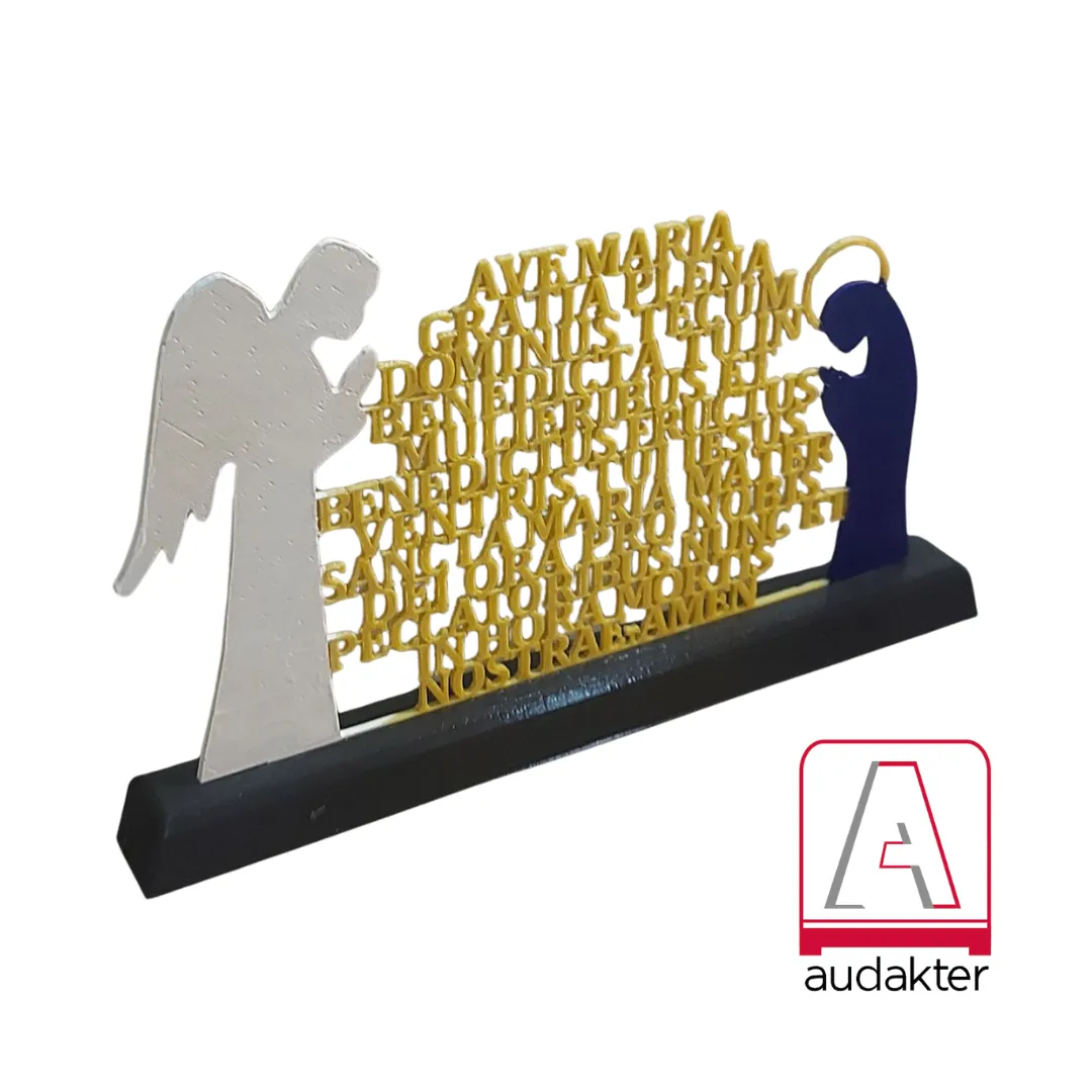 Badges & Coins STL Download - Ave Maria (Latin) - 3D Designby Audakter