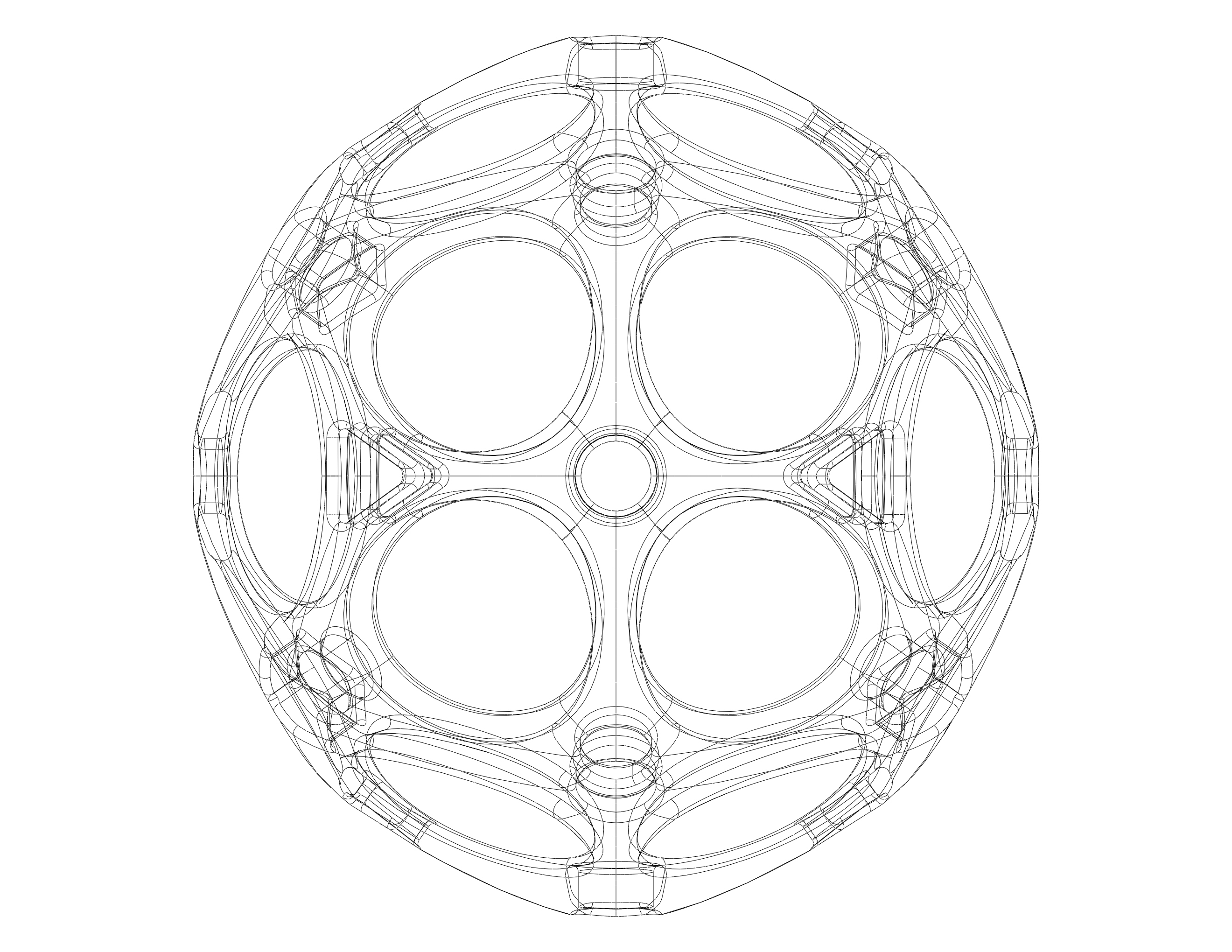 Wireframe Shape Geometric Holes Pattern Ball | 3D models download ...