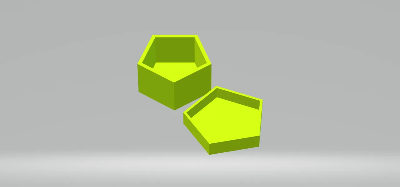 Free Tools & Spare Parts STL Download - pentagon container and lidby ...