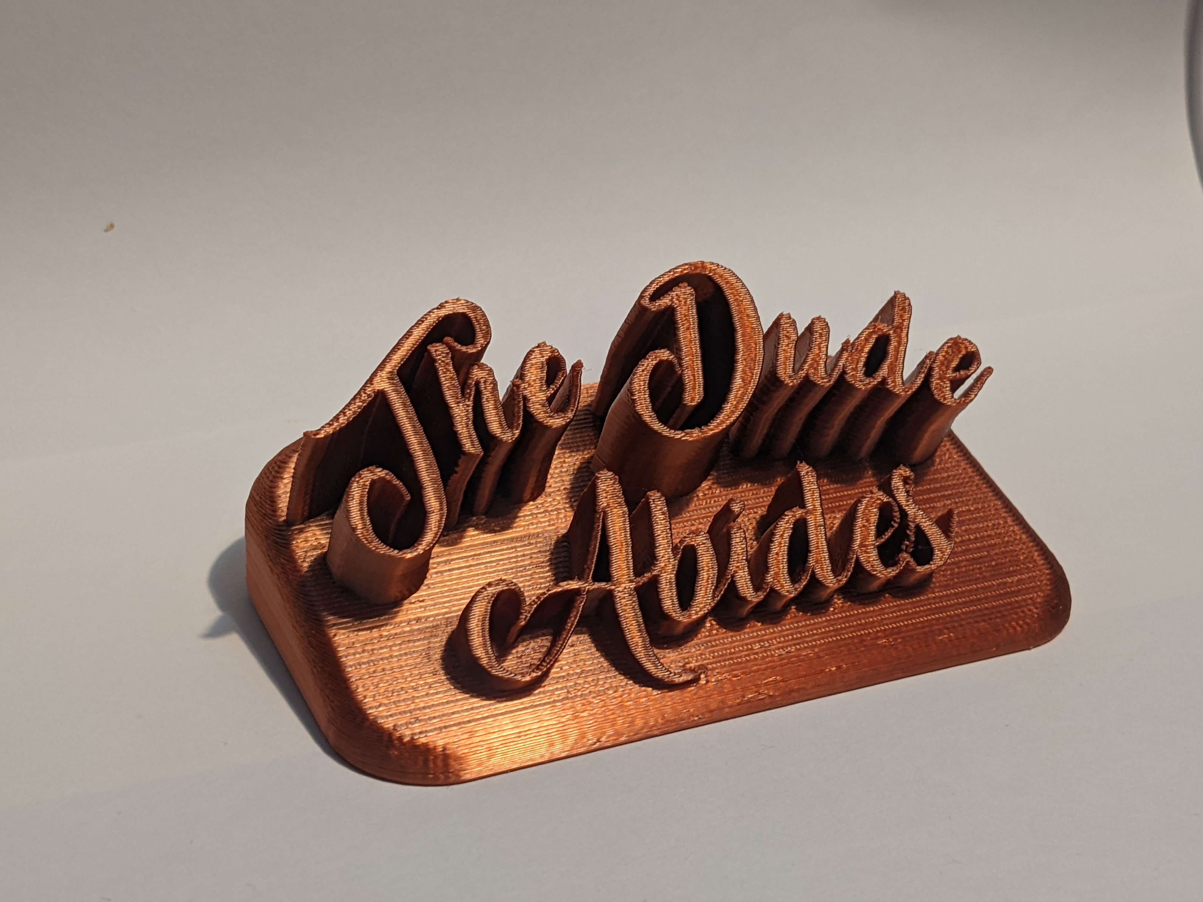 The Dude Abides Word Art | 3D models download | Creality Cloud