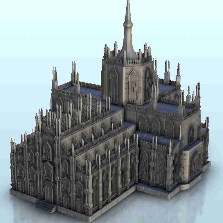 Gothic church 6 - scenery medieval miniatures warhammer | 3D models ...