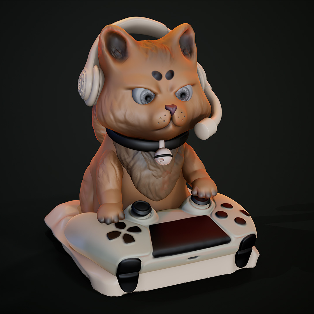 CAT GAMER | 3D models download | Creality Cloud