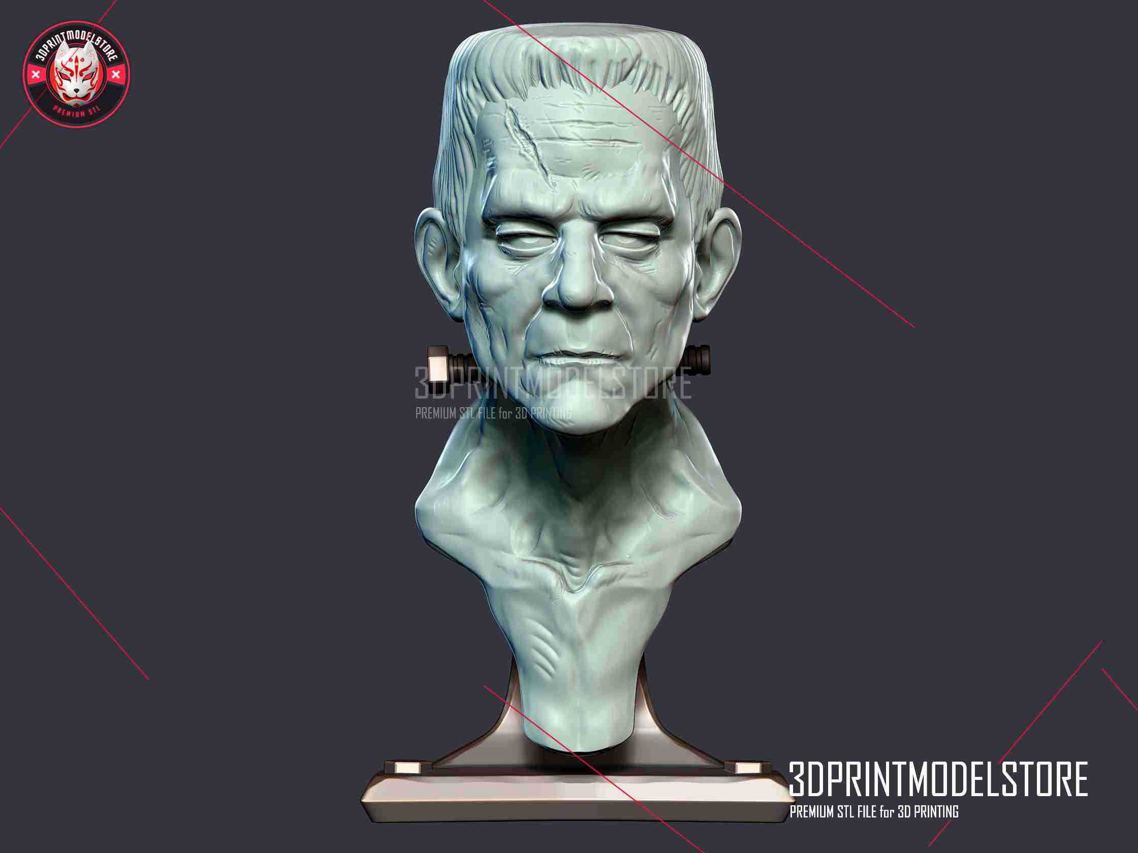 Frankenstein Sculpture Bust - Monster Miniature Toy | 3D models ...