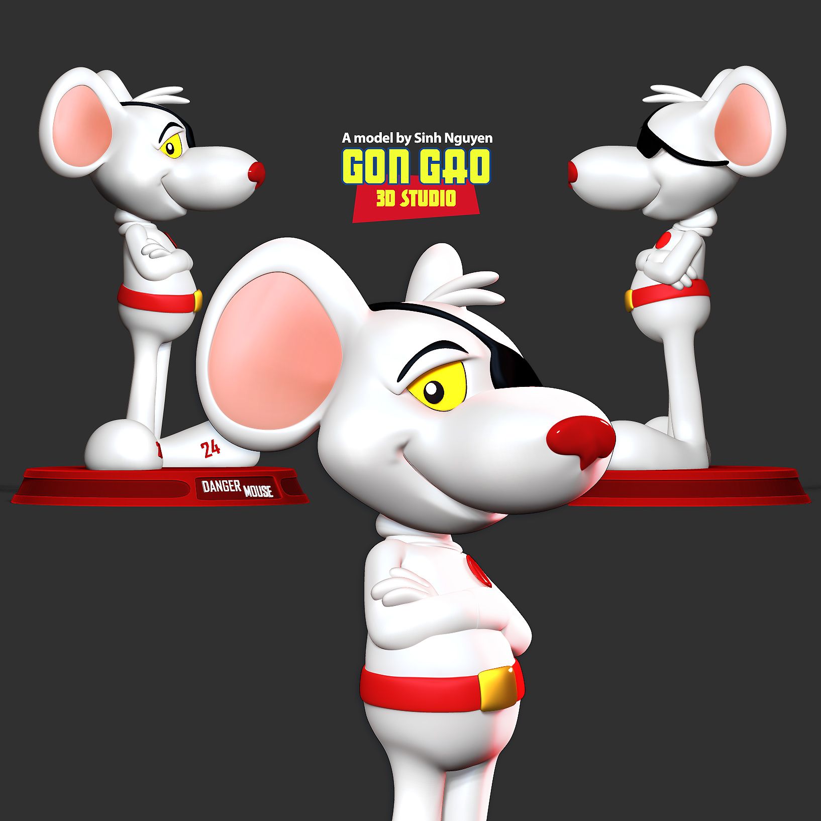 Danger Mouse Fanart | 3D models download | Creality Cloud