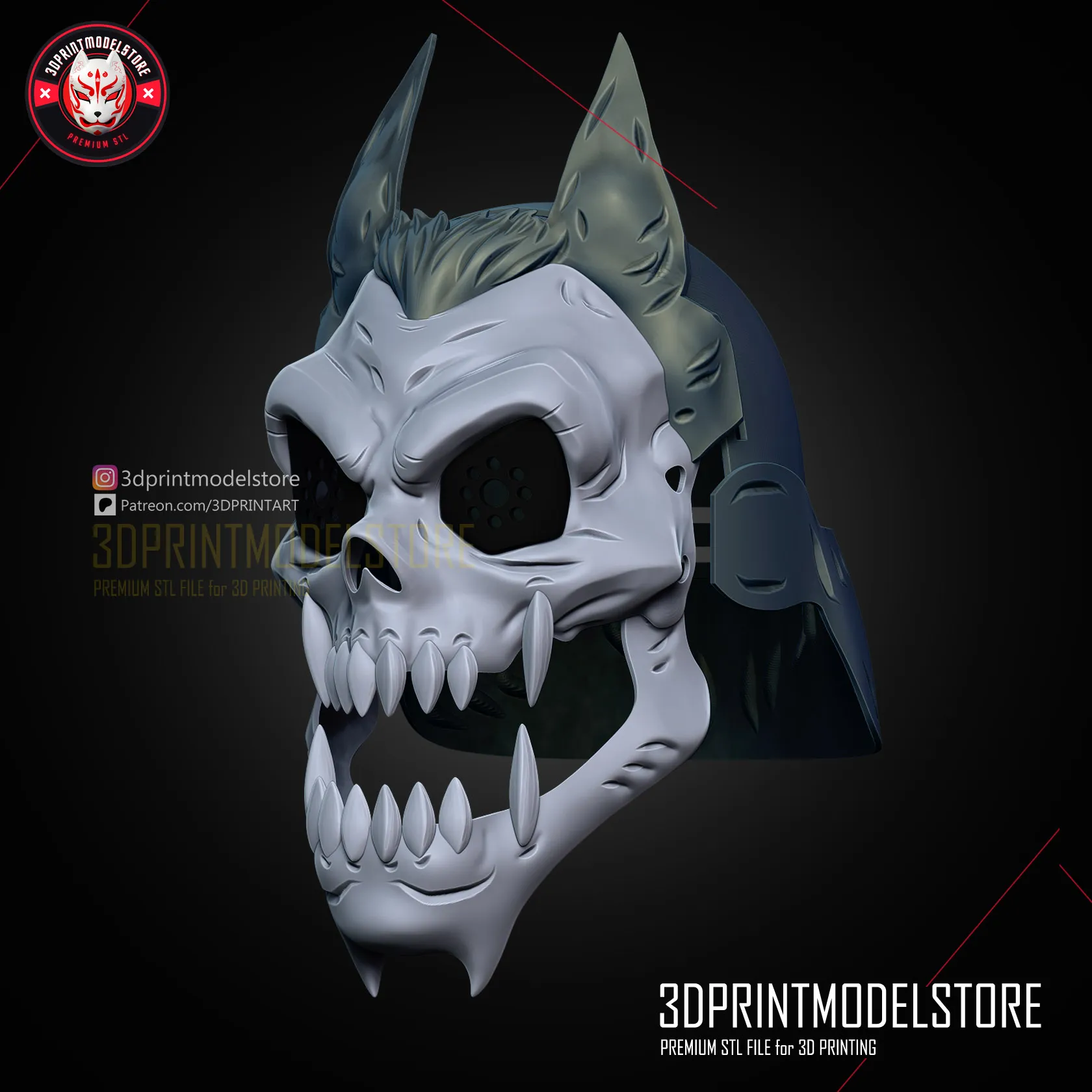Cosplay STL Download - Barry The Chopper Skull Mask - Full Metal ...