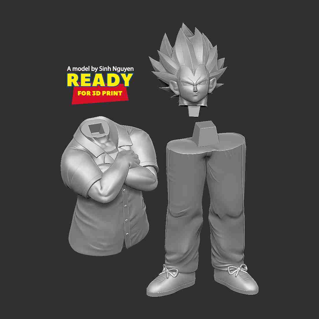 Badman Vegeta - Dragon Ball Fanart | 3D models download | Creality Cloud