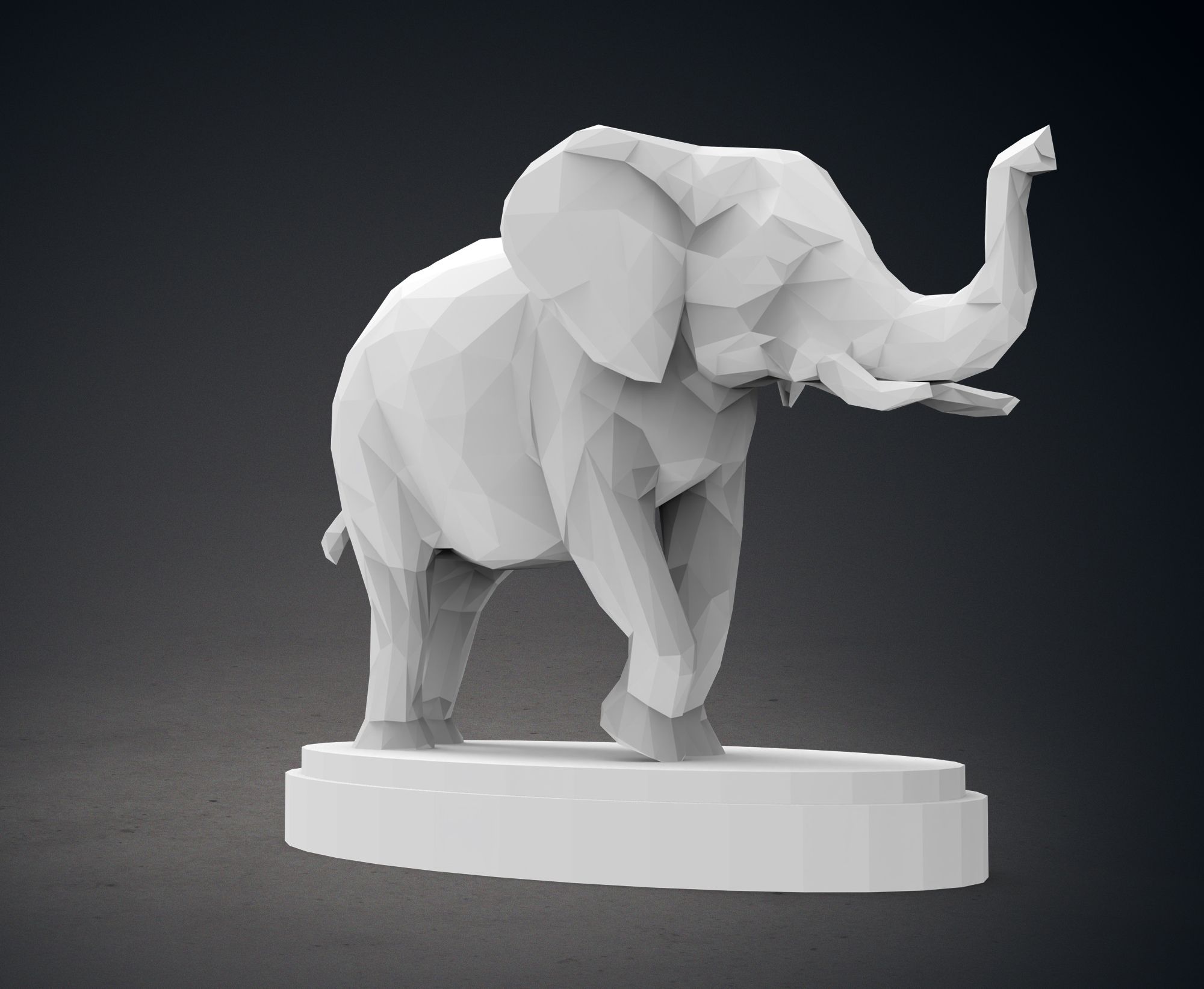 Elephant in Low Poly | 3D models download | Creality Cloud