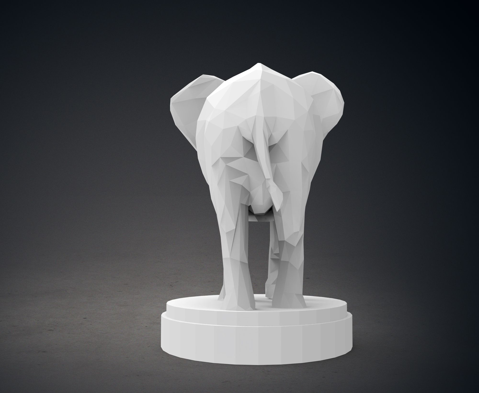 Elephant in Low Poly | 3D models download | Creality Cloud