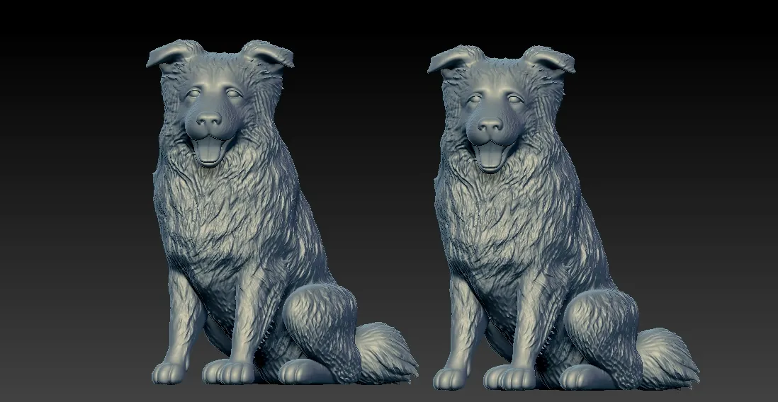 Characters & Creatures STL Download - Dogs - Border Collie model - 3D ...