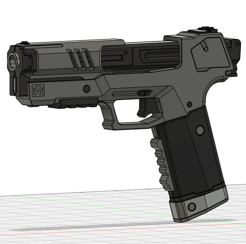 M-76e Omaha Tech Pistol - Militech Cyberpunk 2077 3D Model | 3D ...