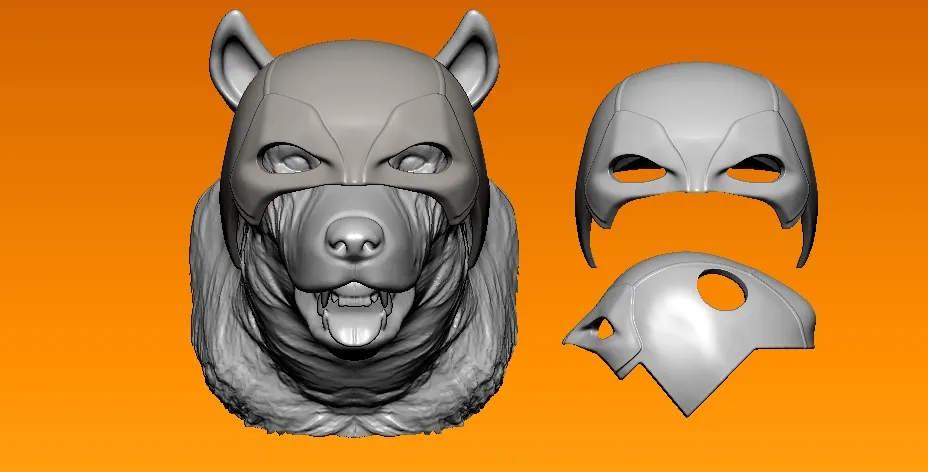 Cosplay STL Download - DOG MASK - COSPLAY - 3d printby DesignerDC