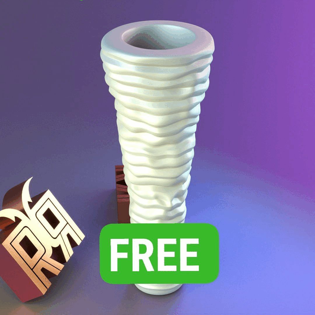 Deformed fabric parametric vase 02 | 3D models download | Creality Cloud