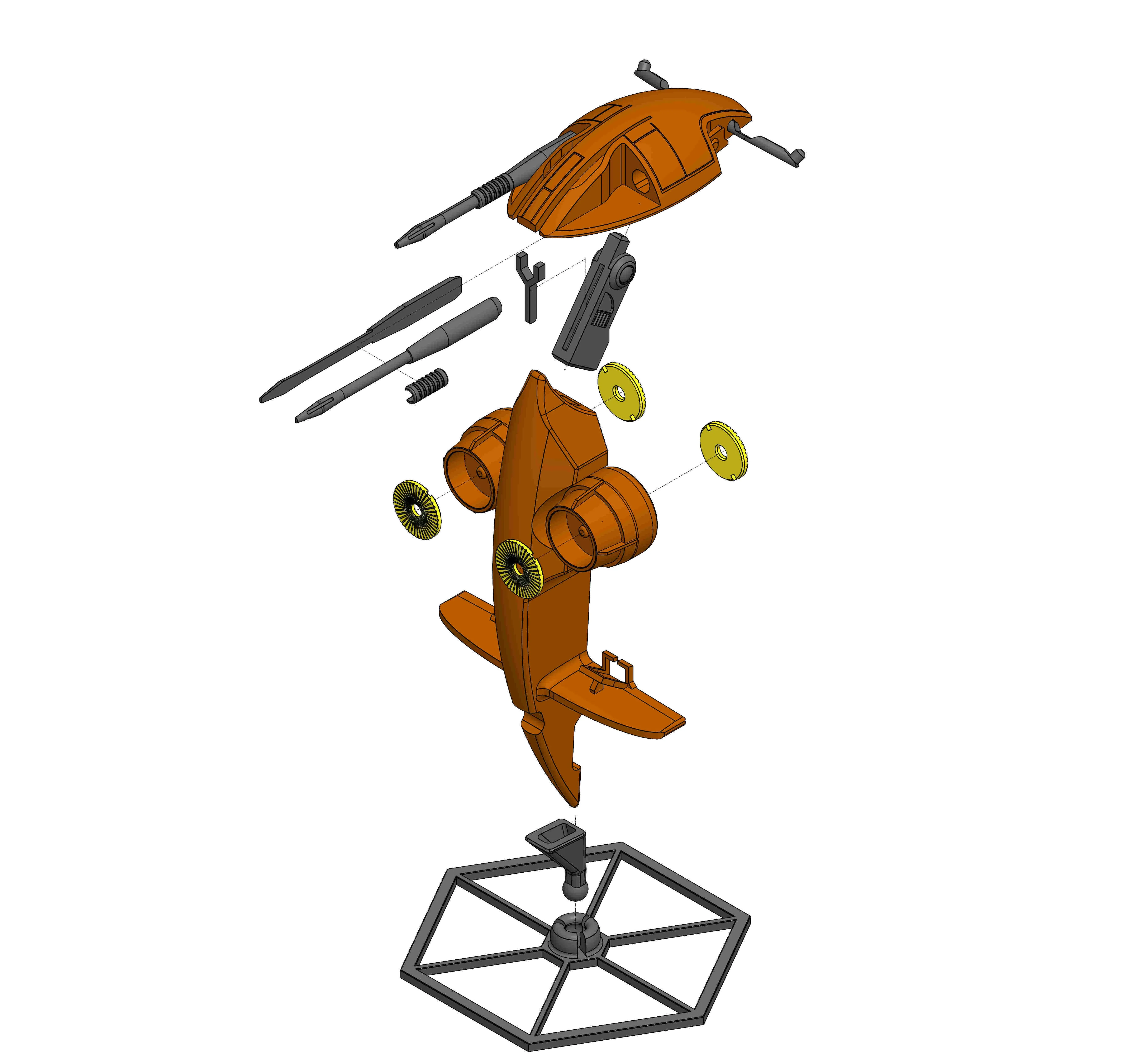 3D Printer Files | 3MF File | Star Wars STAP Kit Card | Creality Cloud