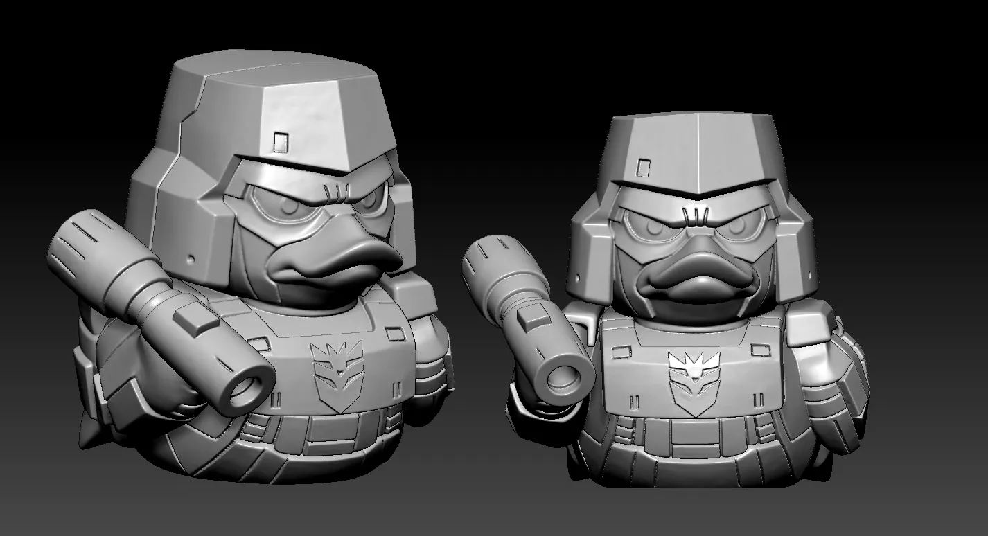 Characters & Creatures STL Download - Rubber Duck - Megatron Autobot ...