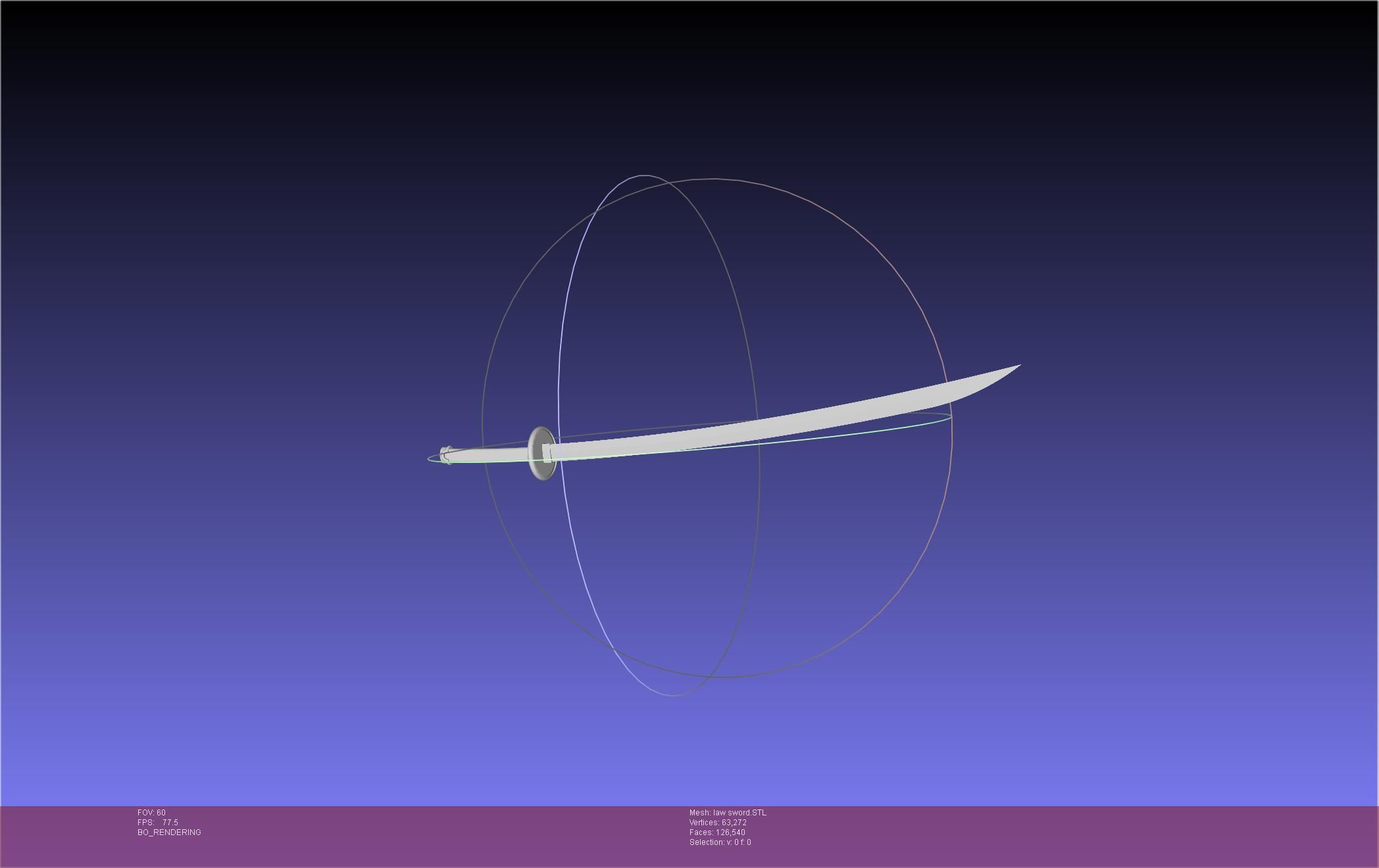 One Piece Trafalga Law Sword And Sheath Assembly | 3D models download ...