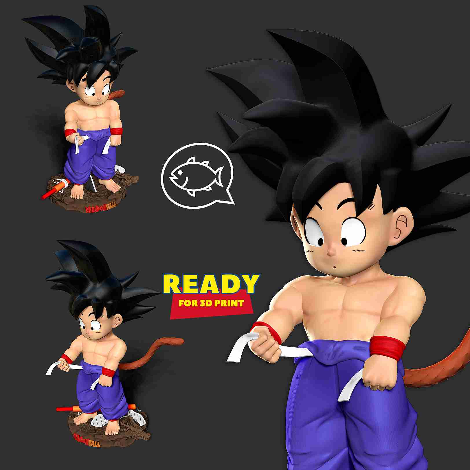 Kid Goku - Ready for fishing | 3D models download | Creality Cloud