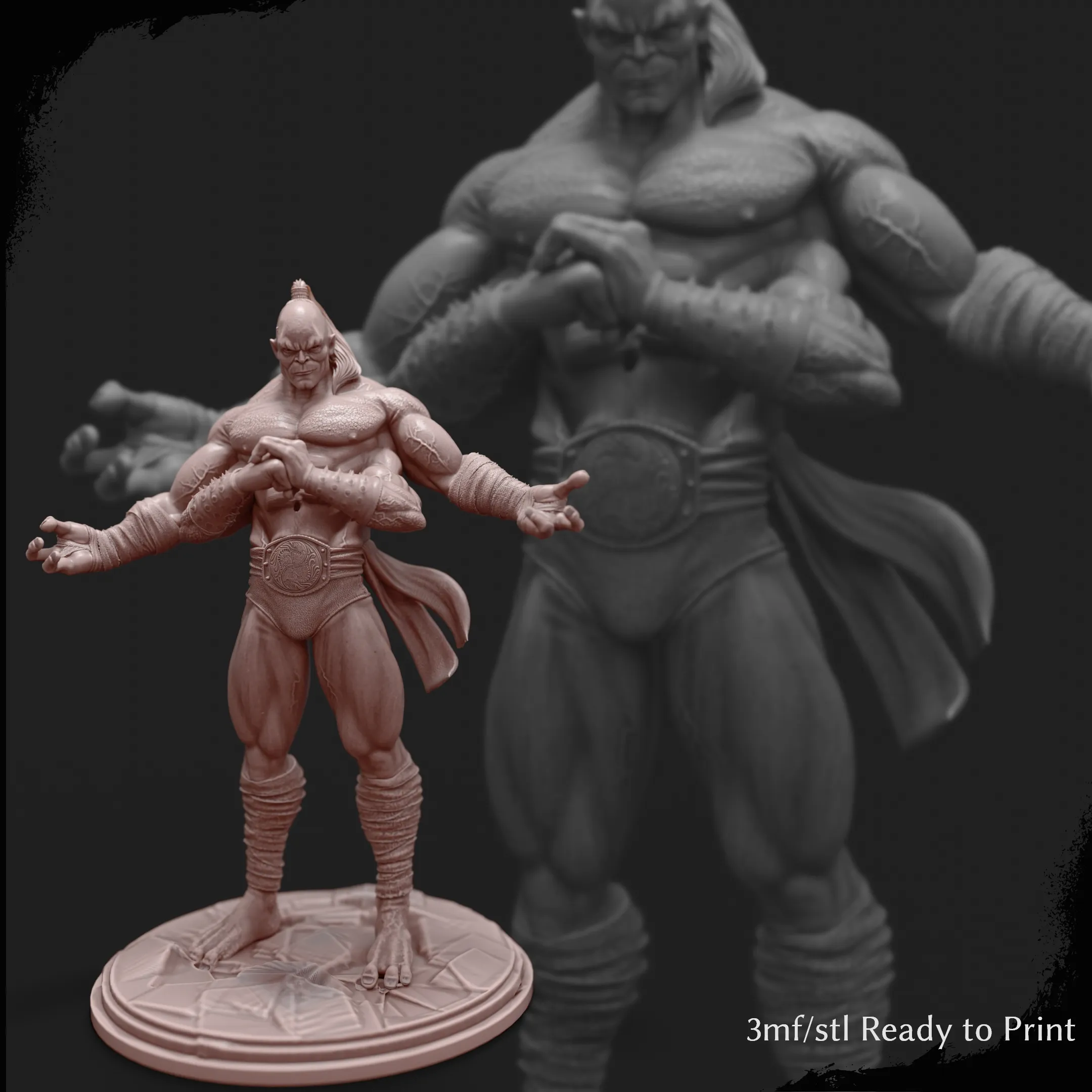 3D Printer Files | 3MF File | Goro Sculpture Multi-Parts - Mortal ...