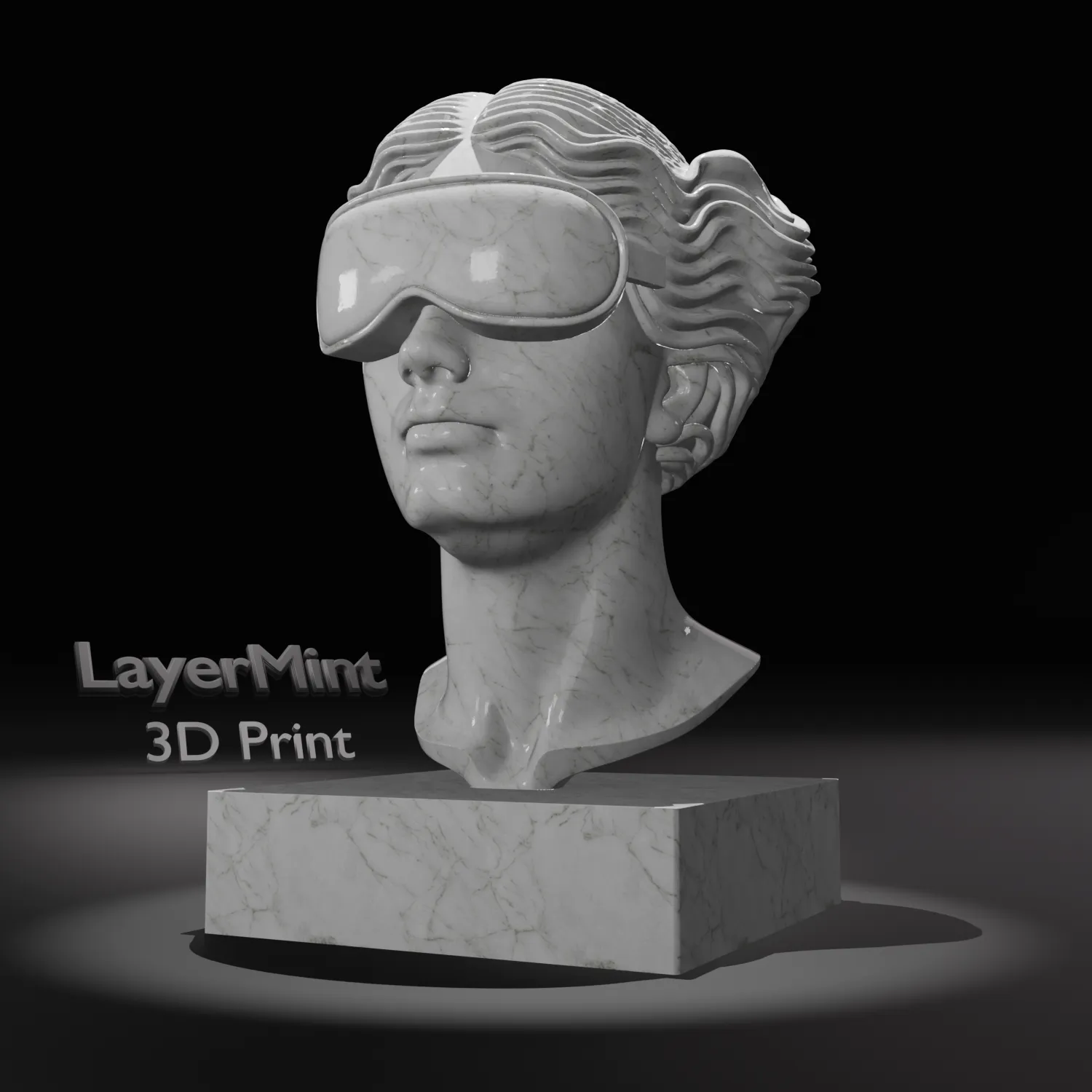 Sculptures & Artworks STL Download - Neo-Classical Woman Bust with ...