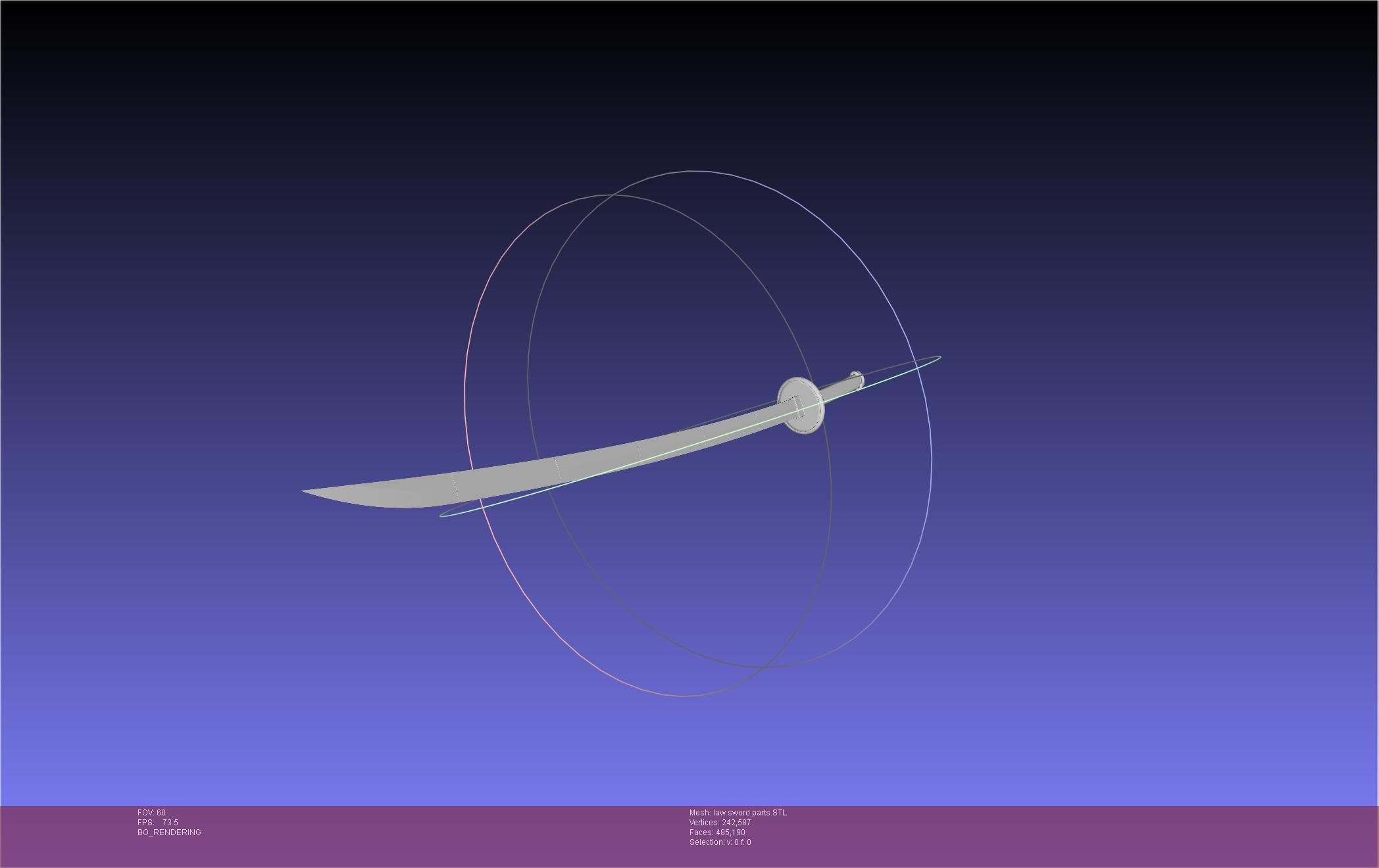 One Piece Trafalga Law Sword And Sheath Assembly | 3D models download ...