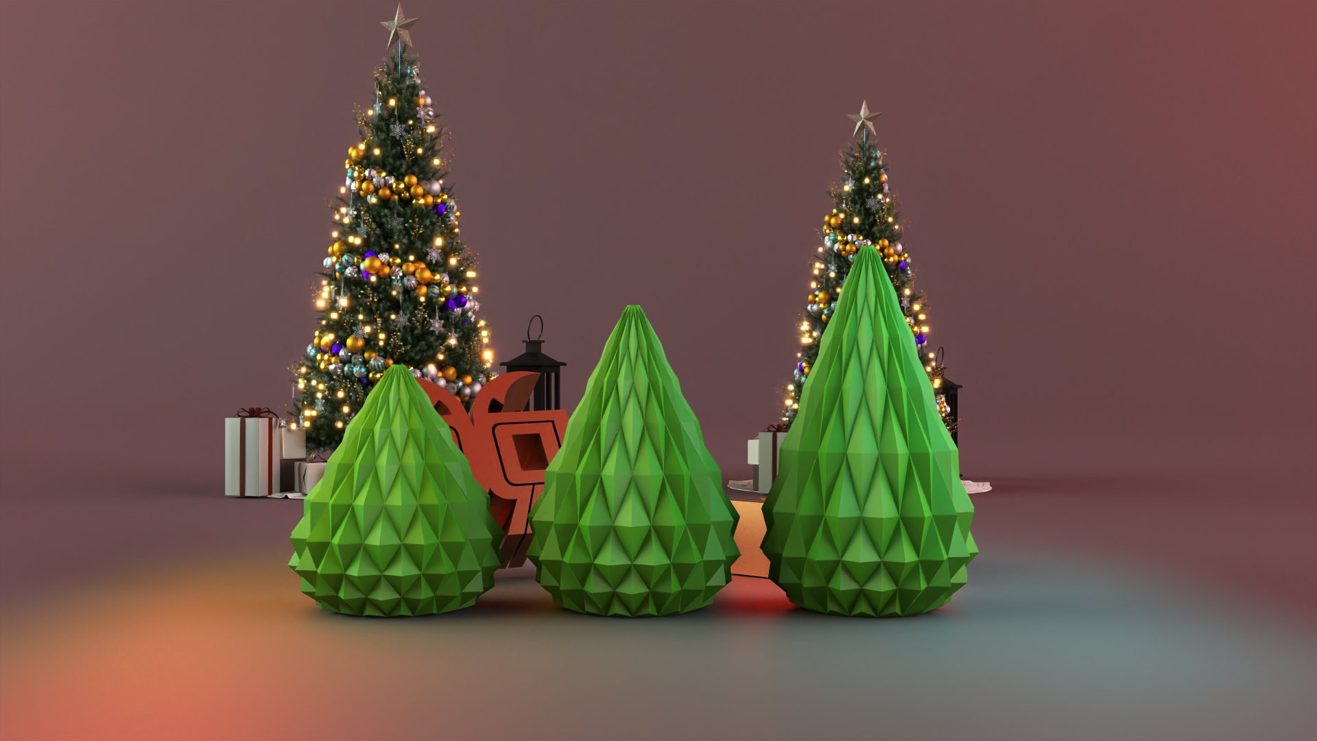 Parametric Christmas Tree set | 3D models download | Creality Cloud
