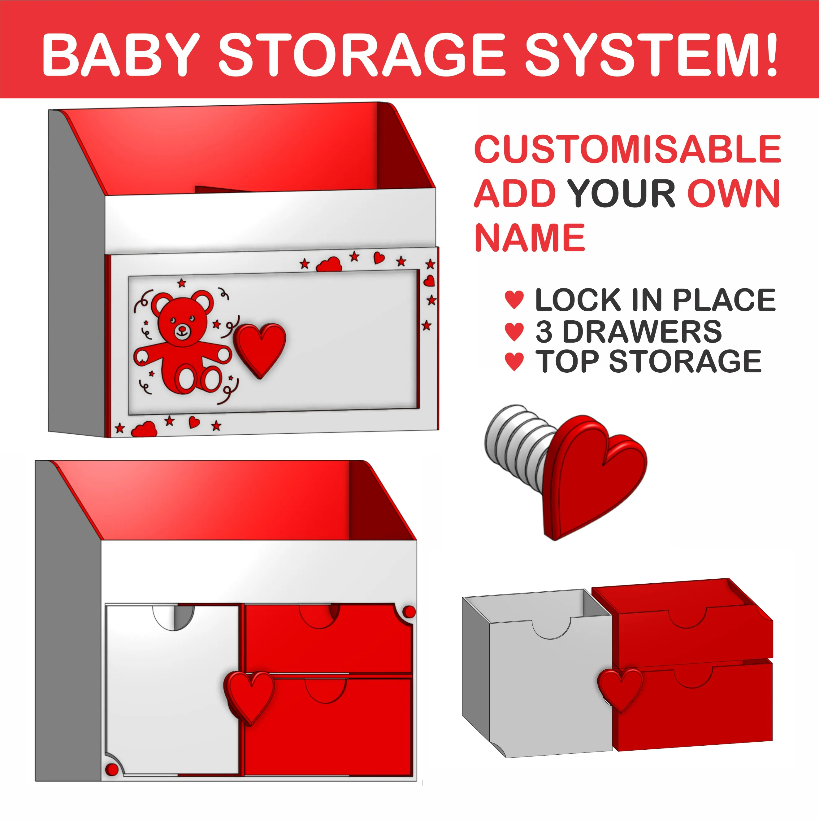 Free Other STL Download - Baby Storage | Newborn | Mum | Dad ...
