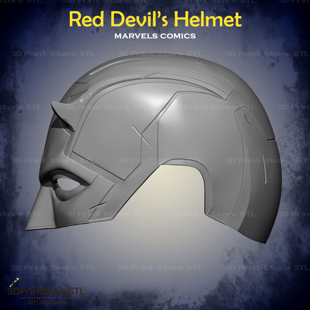 Red Devil Helmet Cosplay Marvel Comics - STL File | 3D models download ...