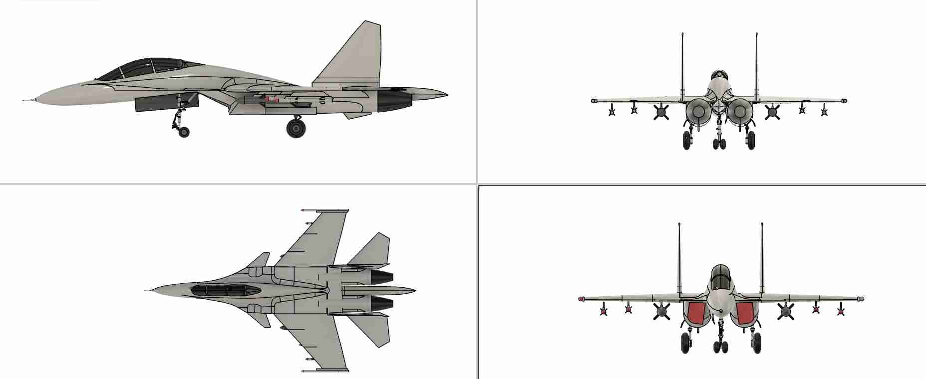 Su 30 MK.I v10.stl | 3D models download | Creality Cloud