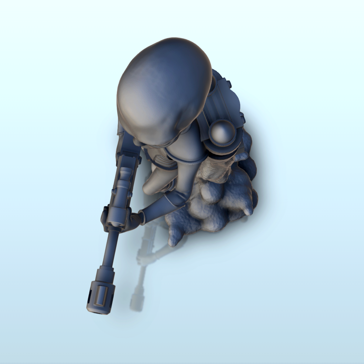 Alien soldier with assault rifle and jet-pack (13) (+ pre-su | 3D ...