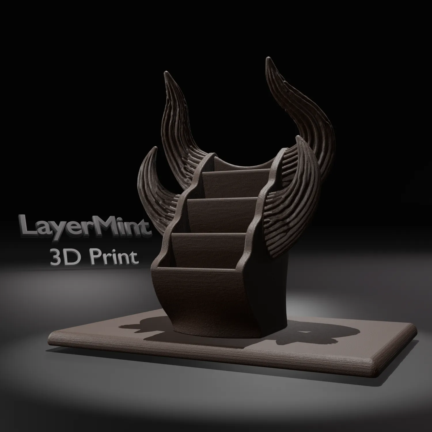 Other STL Download - Horned Fantasy Desk Organizer – Unique 3D Print ...