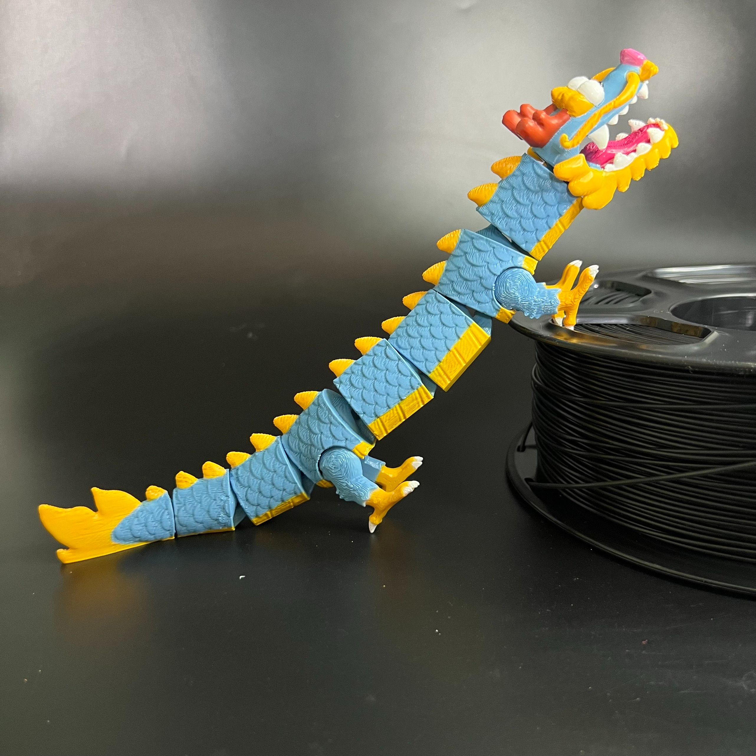 CUTE FAT DRAGON FLEXI - ARTICULATED - MULTICOLOR | 3D models download ...