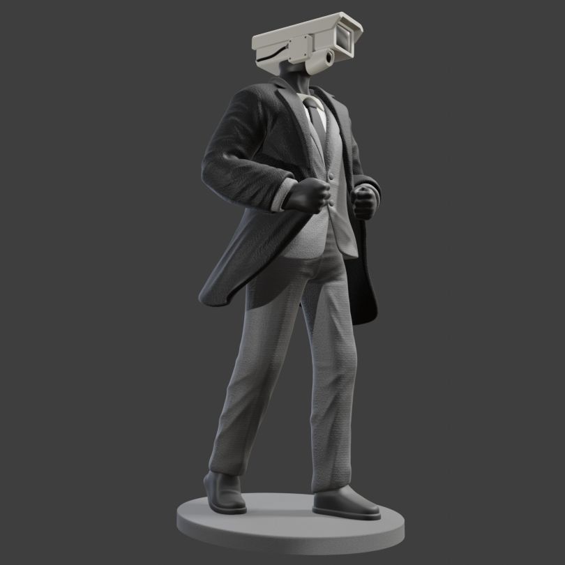 CCTV Man Skibidi Toilet Figurine Statue Fan Art | 3D models download ...