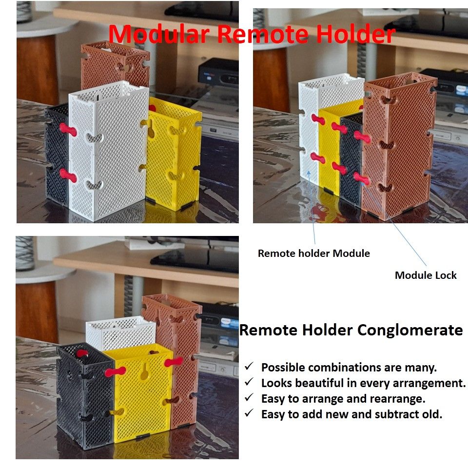 Modular Remote Holder | 3D models download | Creality Cloud