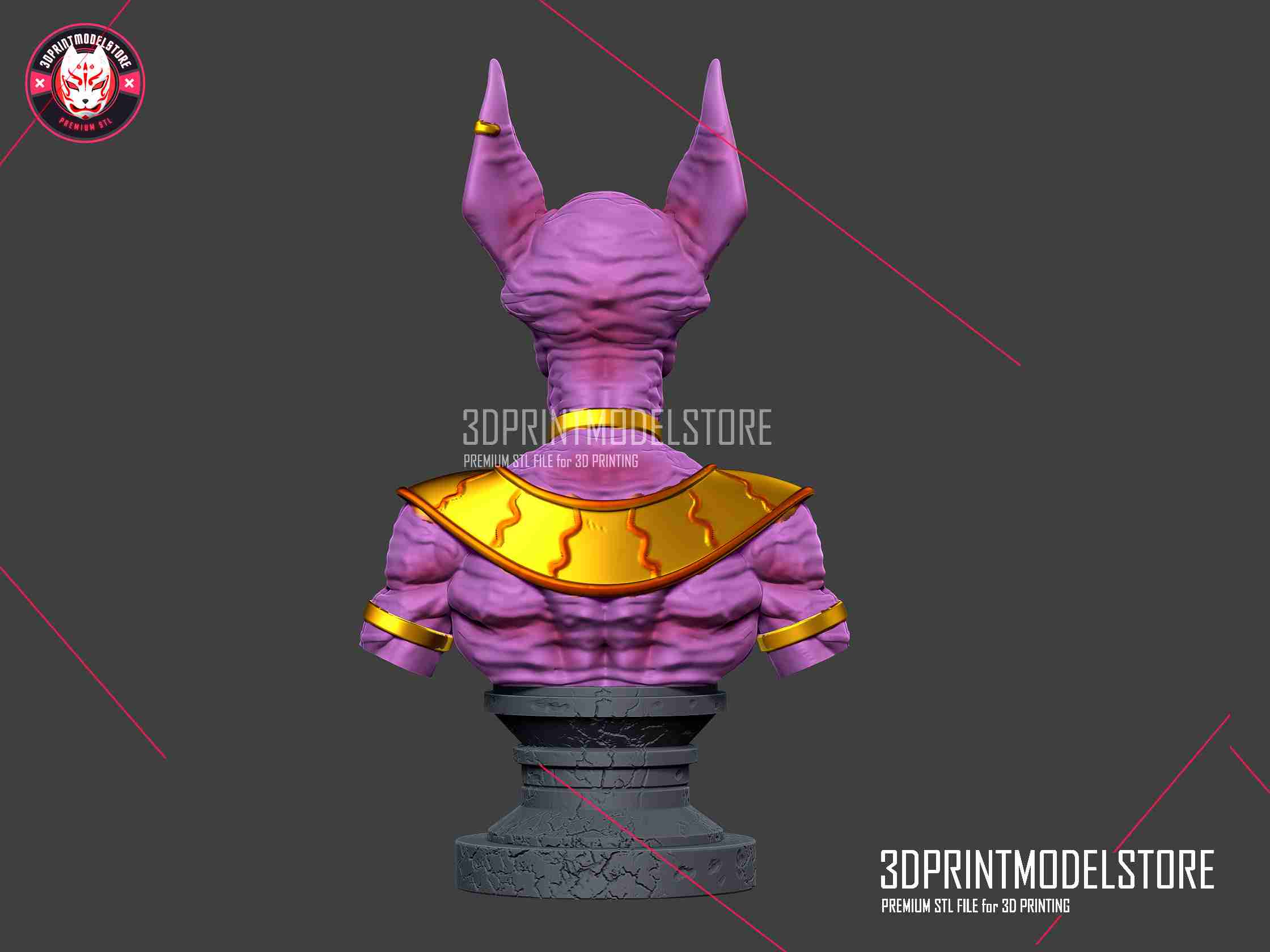Beerus Sphynx Cat Miniature Bust Sculpture Toy | 3D models download ...