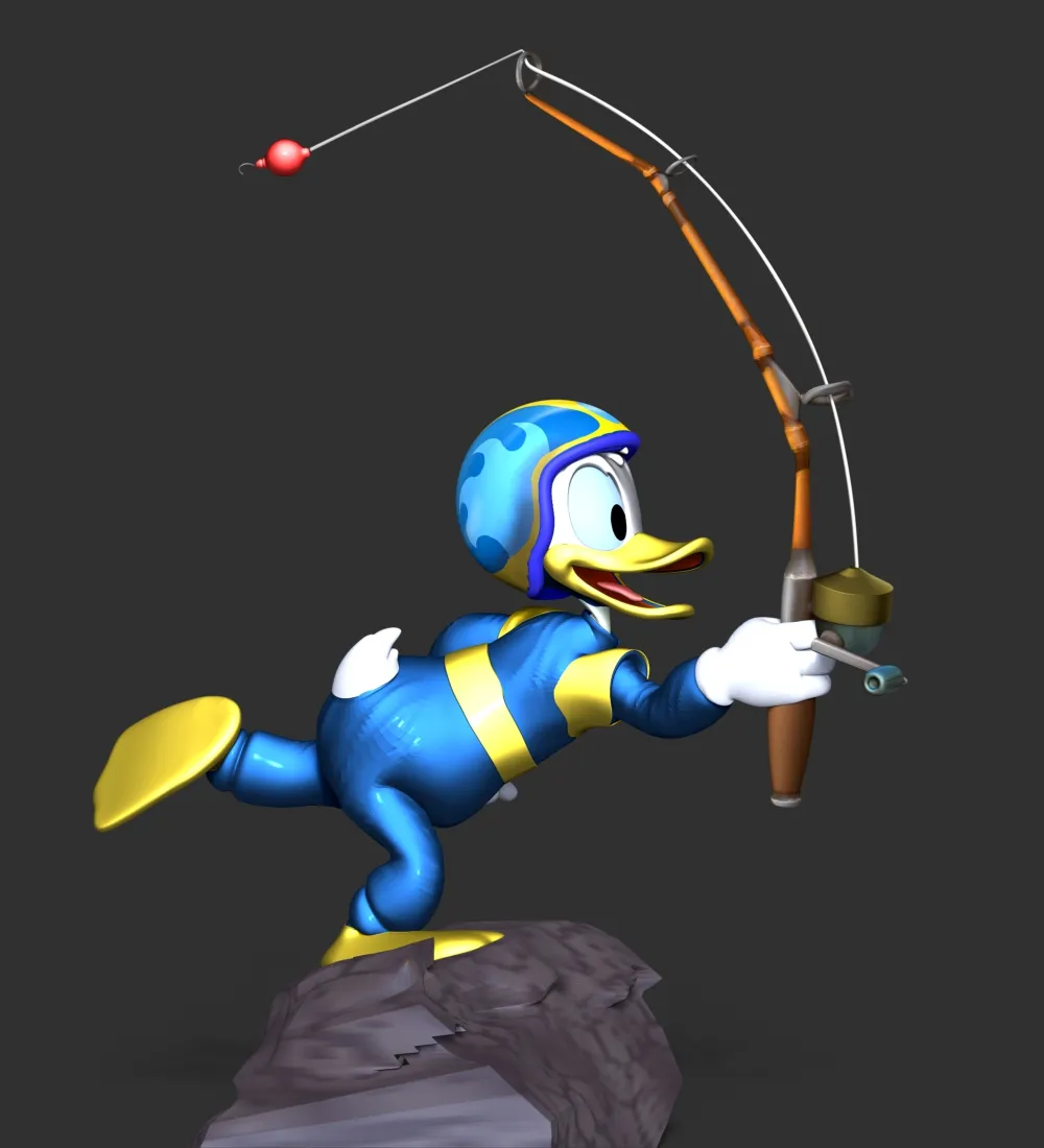 Characters & Creatures STL Download - Donald Duck - Fishingby Bon Bon Store