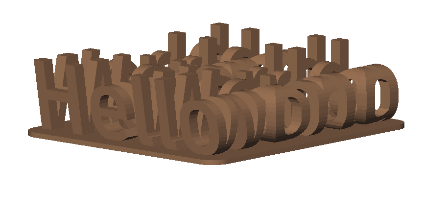 2 Side Text : Hello World | 3D-Modelle herunterladen | Creality Cloud